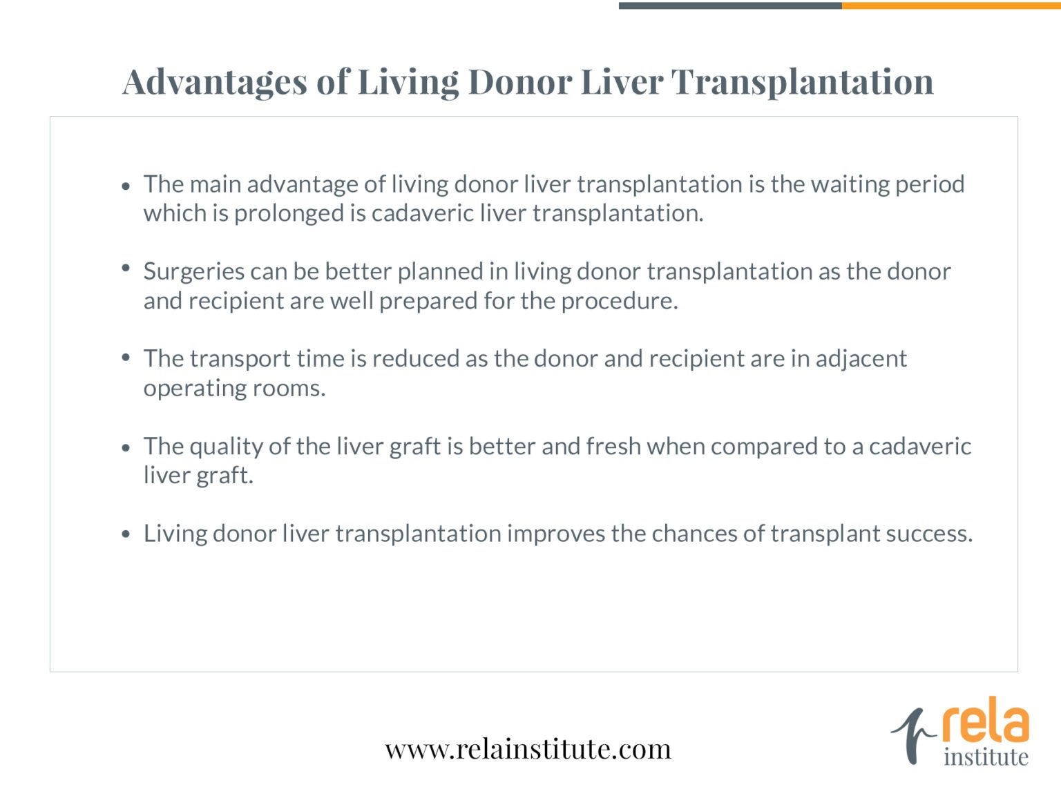 Living Donor Liver Transplant - Rela Hospital